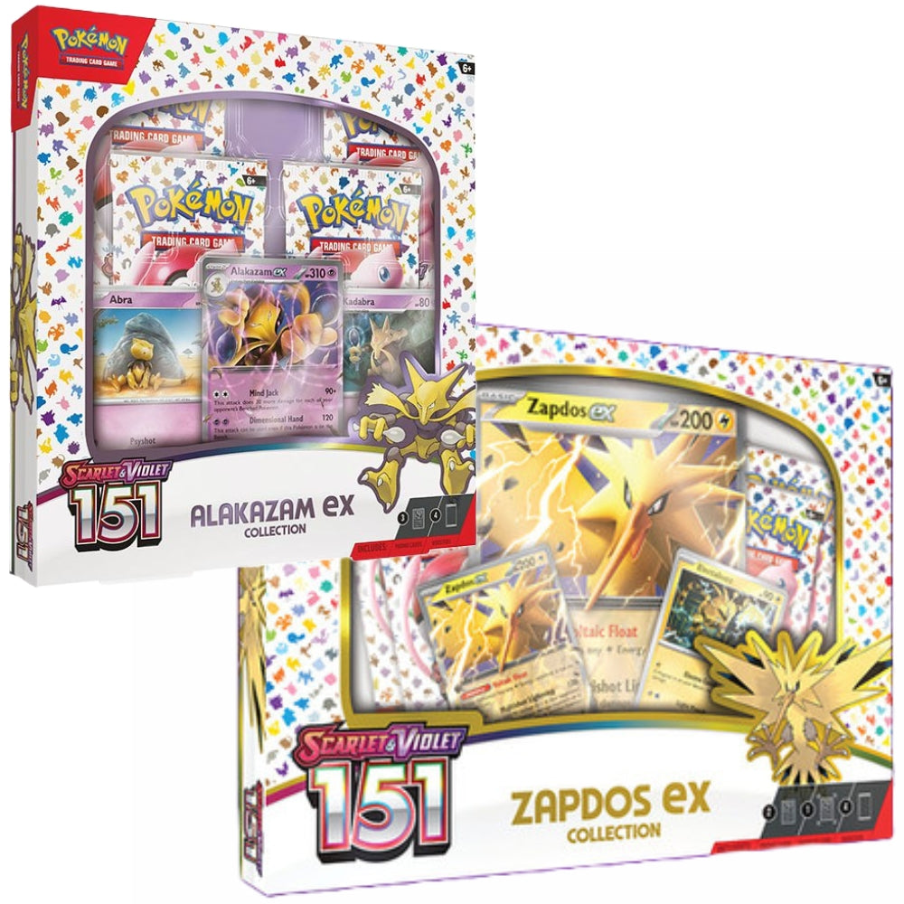 Pokemon TCG Scarlet & Violet - 151 Zapdos ex & Alakazam ex Collection ...